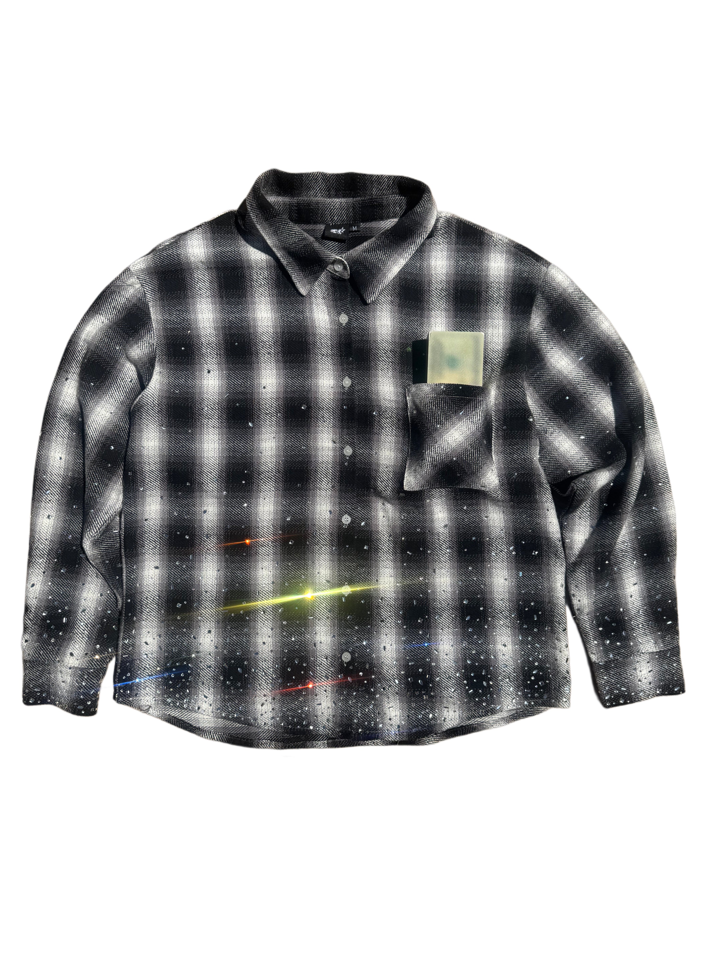 VVS Diamond Flannel - Rhinestone Streetwear Shirt | Grailed Locker